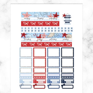 Happy Planner Printable Stickers, Beach House Sticker Kit, Weekly ...