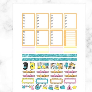 Printable Planner Stickers, Cottage Erin Condren Weekly Planner Sticker ...