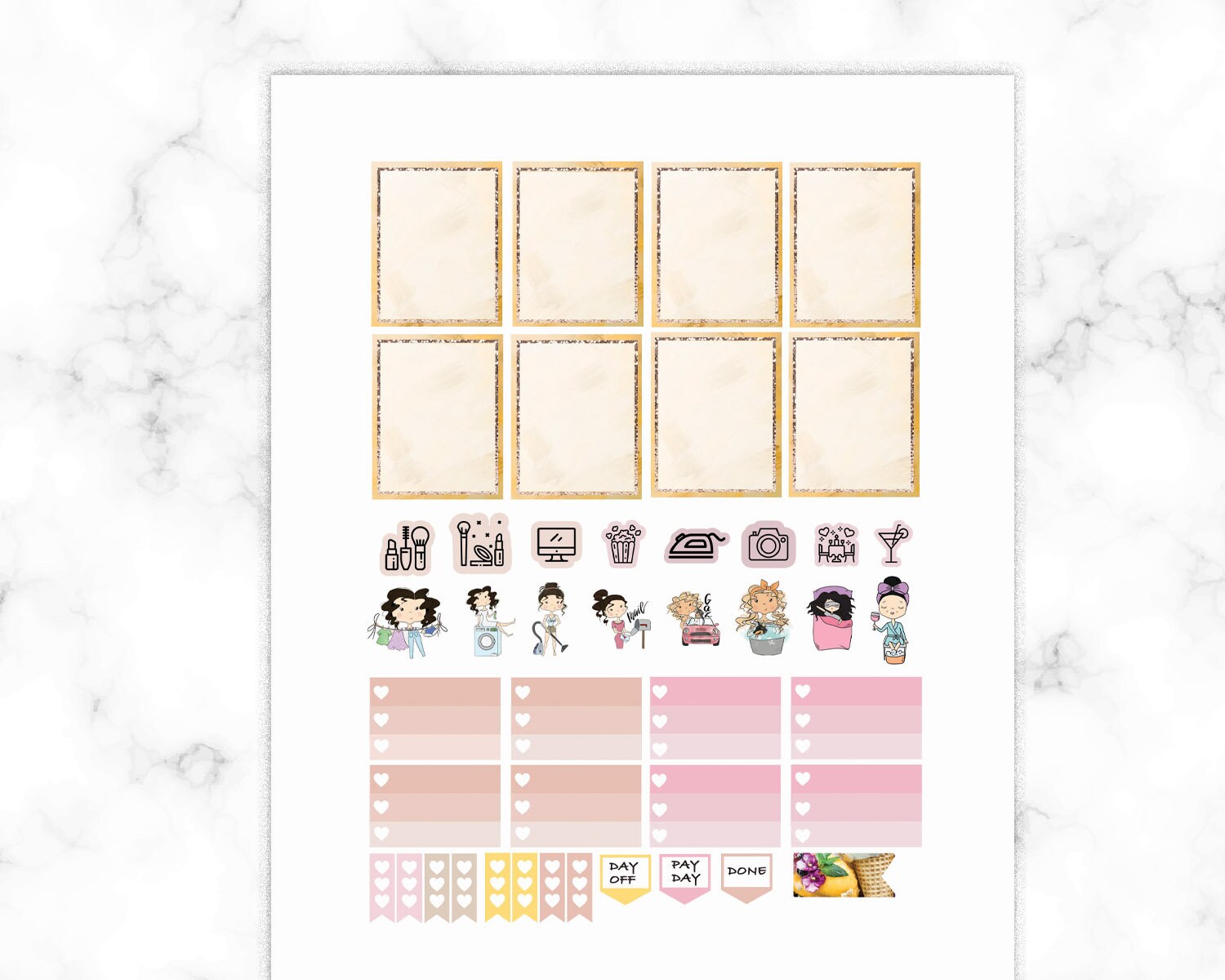 Printable summer sticker kit for Erin Condren Life | Etsy