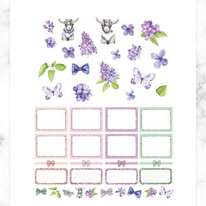 Lilac Happy Planner Printable Planner Stickers, Printable Sticker Kit ...