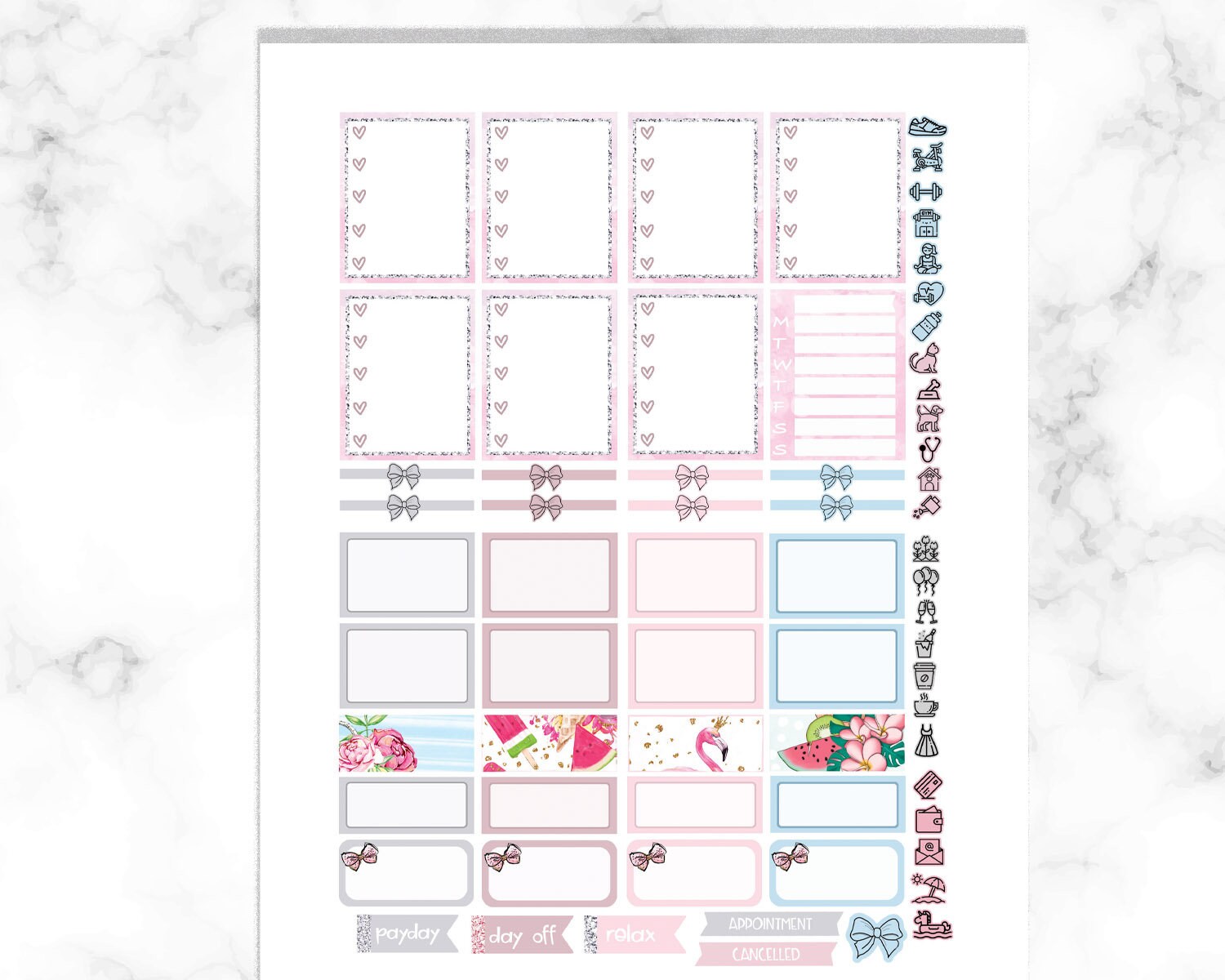 Erin Condren Planner Stickers Printable Summer Holiday | Etsy