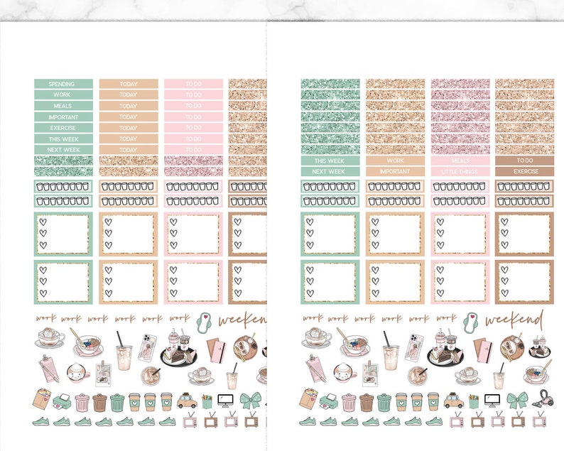 Printable Planner Stickers Erin Condren Weekly Planner - Etsy