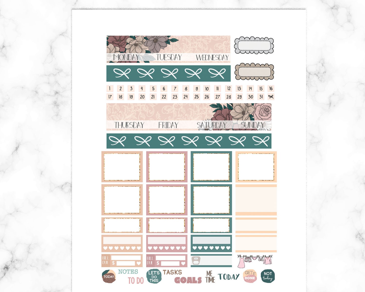 Happy Planner Printable Planner Stickers Planner Printables | Etsy