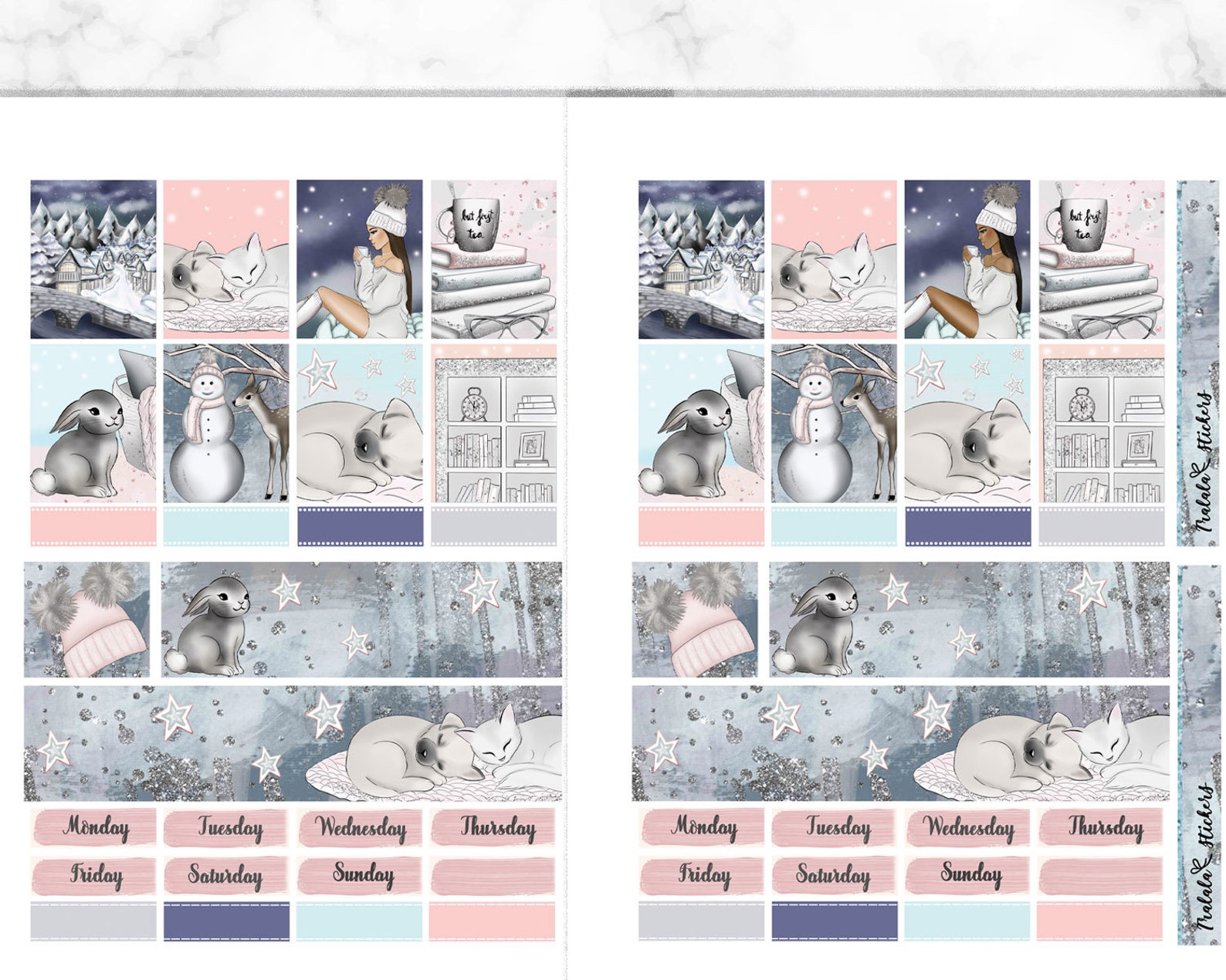 Printable Erin Condren Planner Stickers Winter Sticker Kit - Etsy
