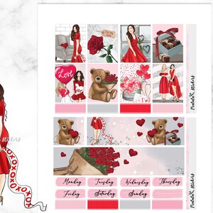 Printable Erin Condren Weekly Planner Kit, Valentines Day, DIY Planner ...
