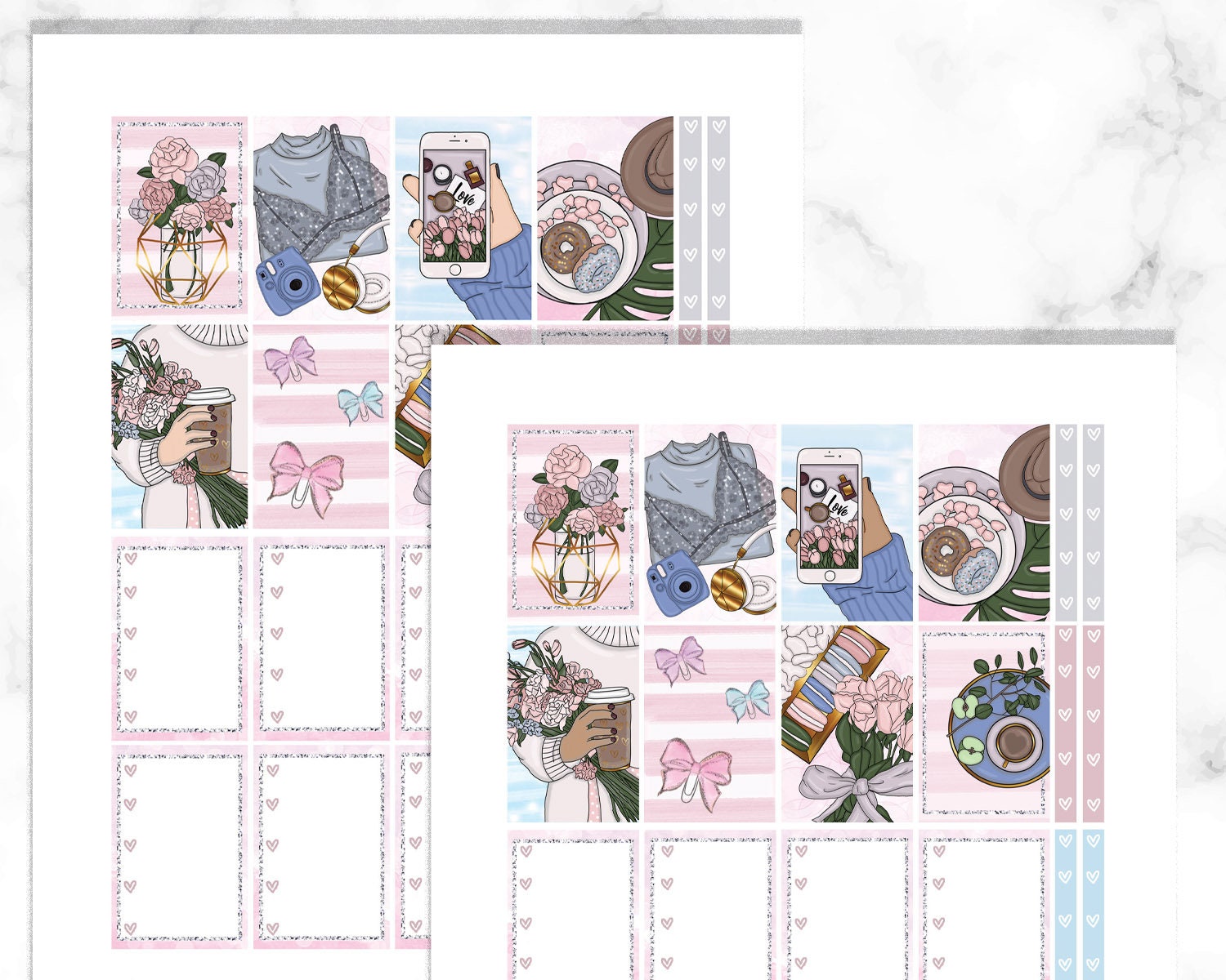 Blogger style printable stickers for Classic Happy planner | Etsy