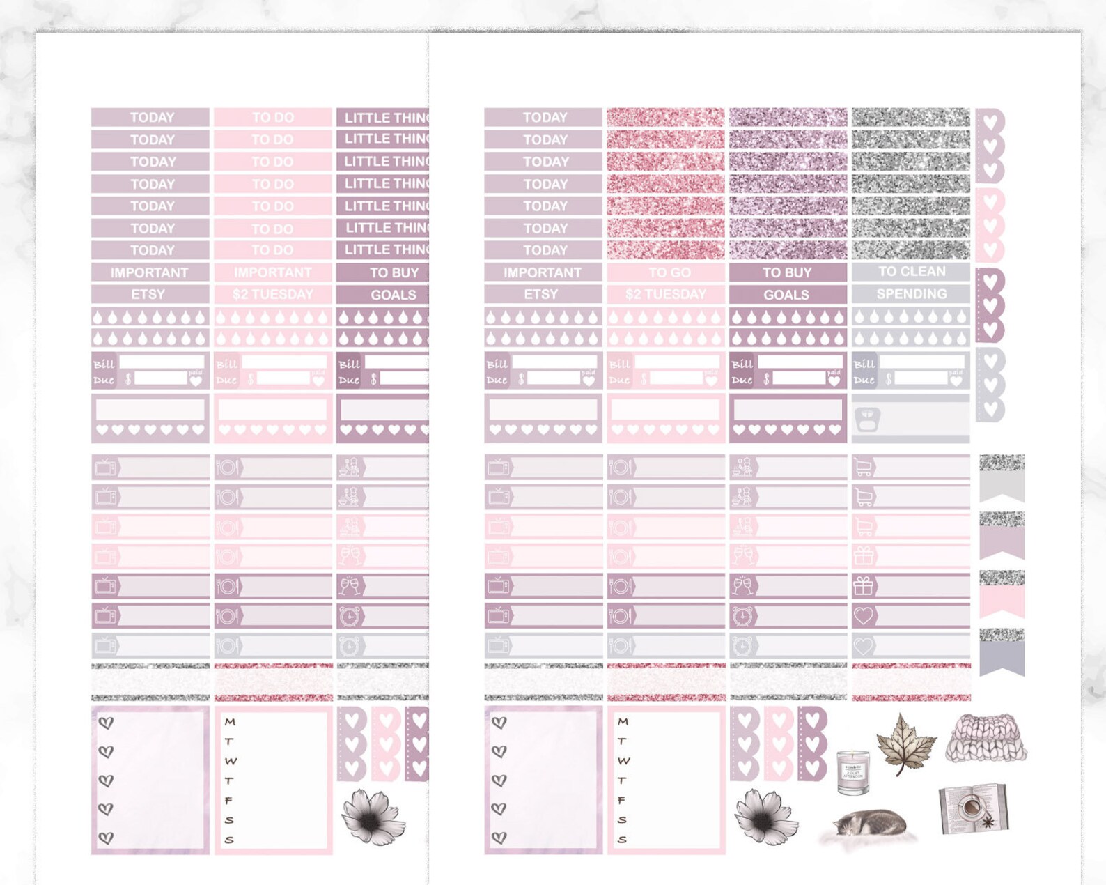 Cozy Day Weekly Kit Printable Fall Downloadable Stickers for | Etsy
