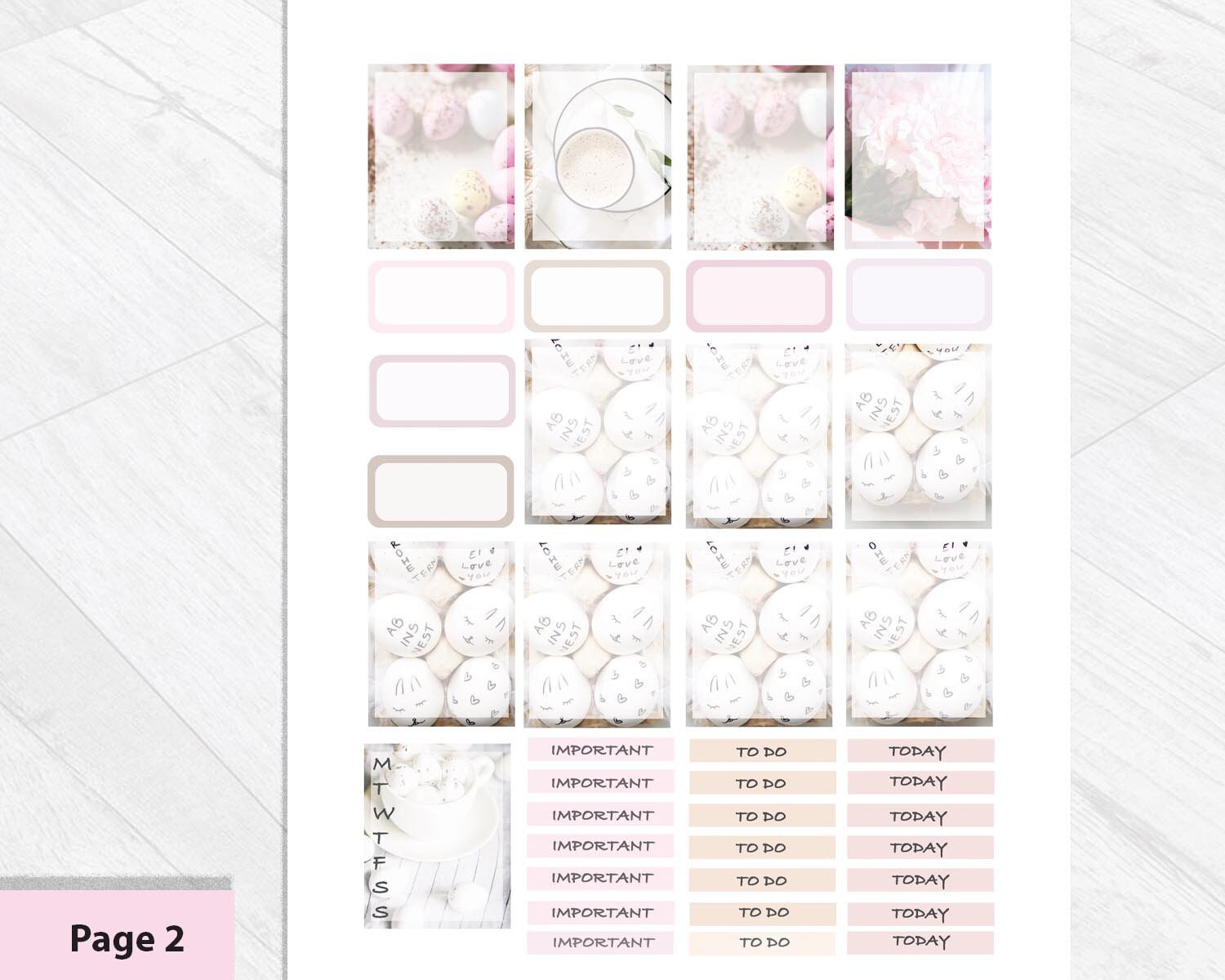 EASTER PLANNER Stickers, Printable Photo Kit for Erin Condren Life ...