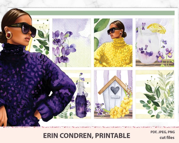 Erin Condren Planner Stickers Printable Planner Stickers - Etsy