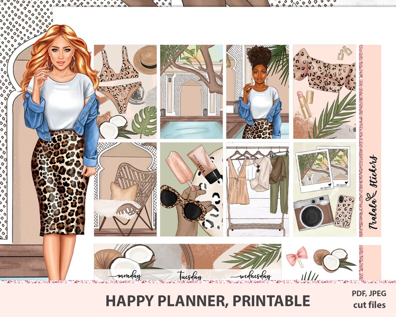 Printable Happy Planner Kit Vacation Printable Stickers | Etsy