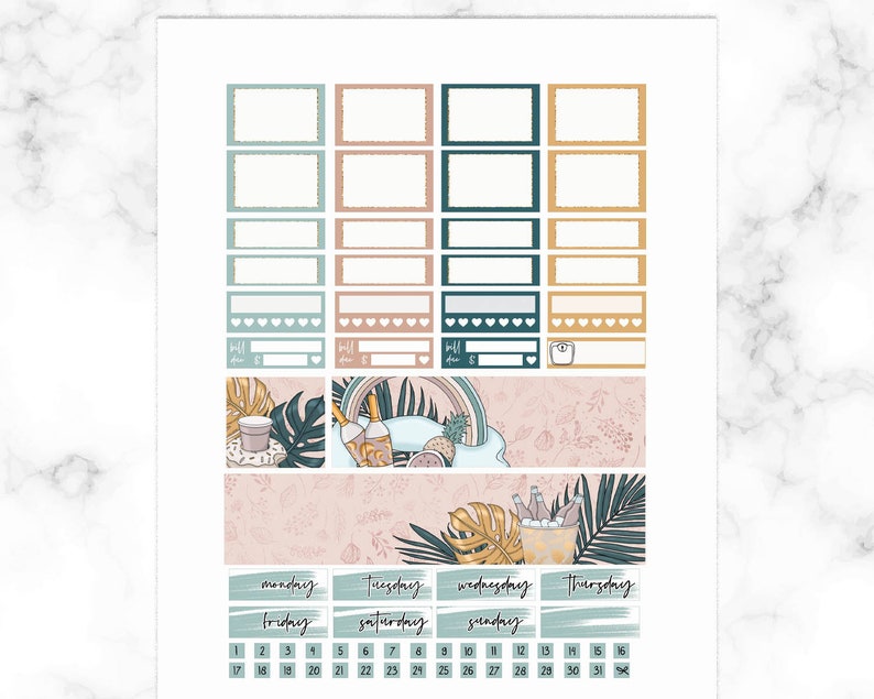 Erin Condren Lifeplanner Printable Planner Stickers Glam - Etsy