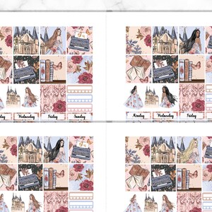Autumn Princess Erin Condren Printable Stickers, Bloomsical Stickers ...