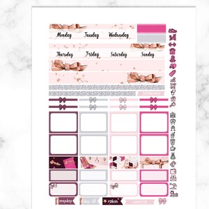 Rose Gold Happy Planner Stickers Printable, MAMBI Classic Weekly Kit ...