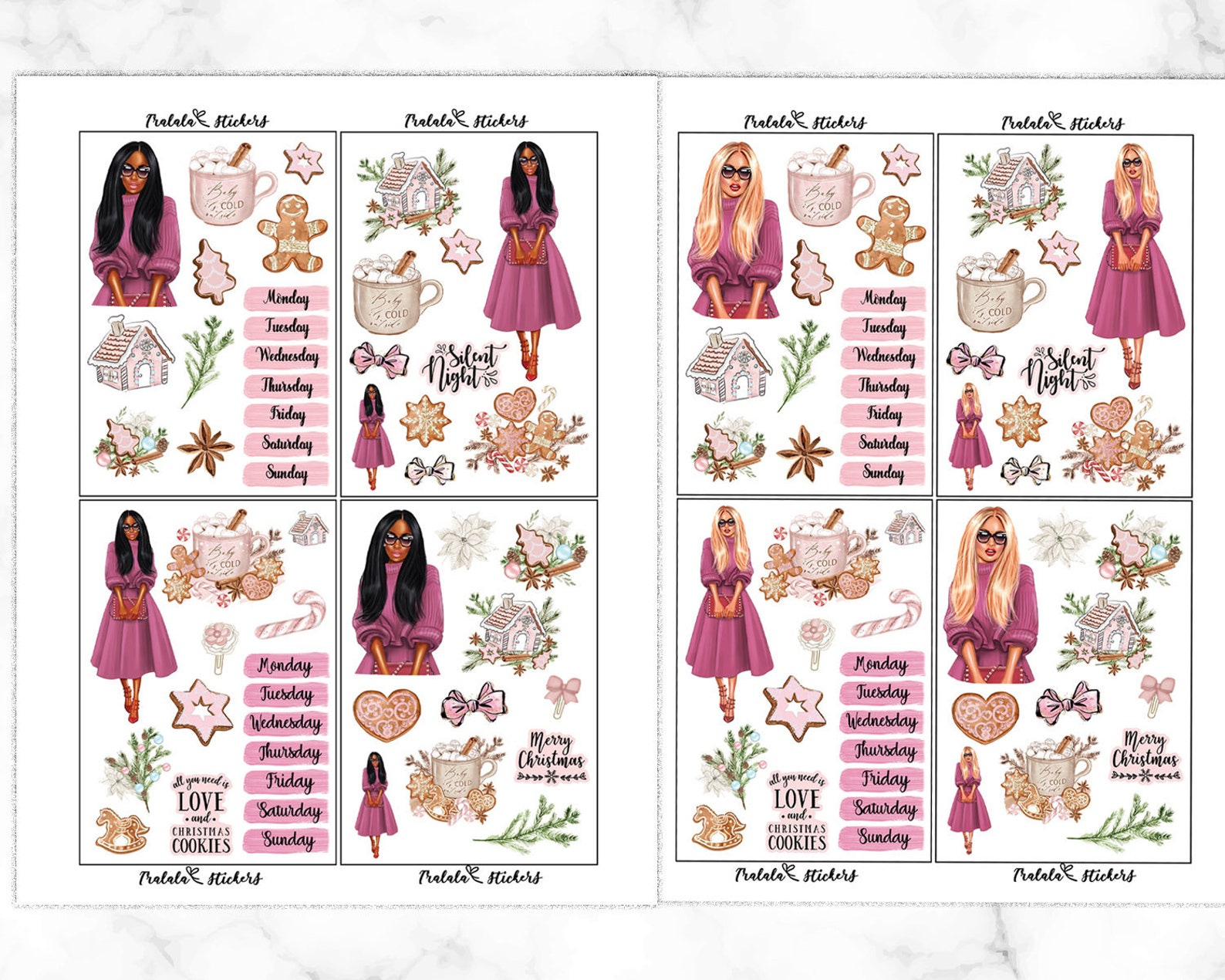 Christmas Printable Planner Stickers for Erin Condren Happy - Etsy