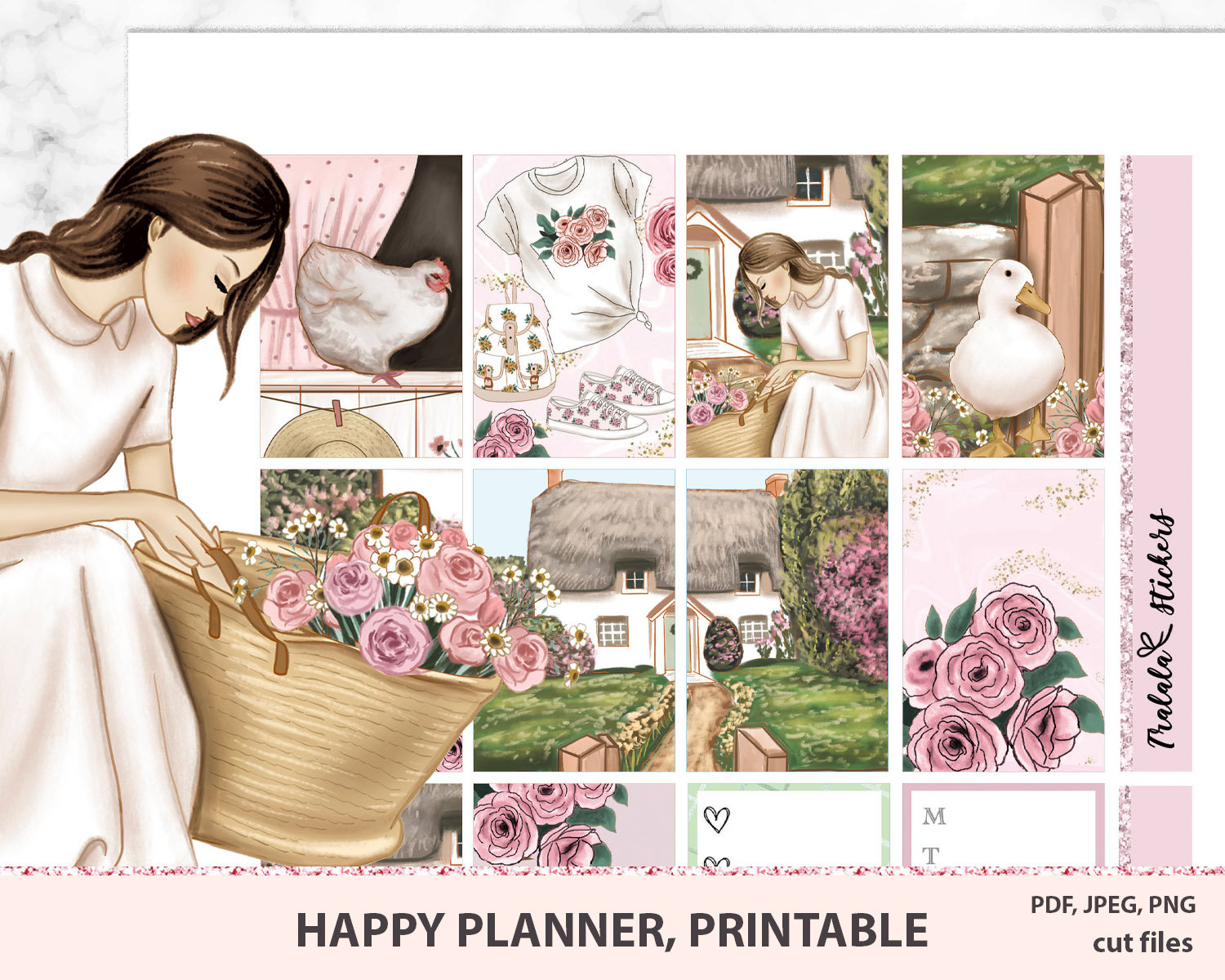 Farmhouse Planner Stickers Printable Classic Happy Planner - Etsy