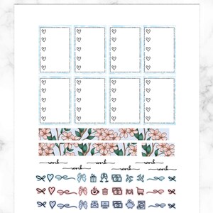 Cherry Blossom Happy Planner Stickers Printable Weekly - Etsy