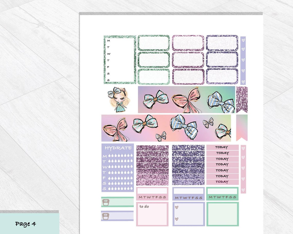 Cute Girls Printable Planner Stickers for Use With Classic | Etsy