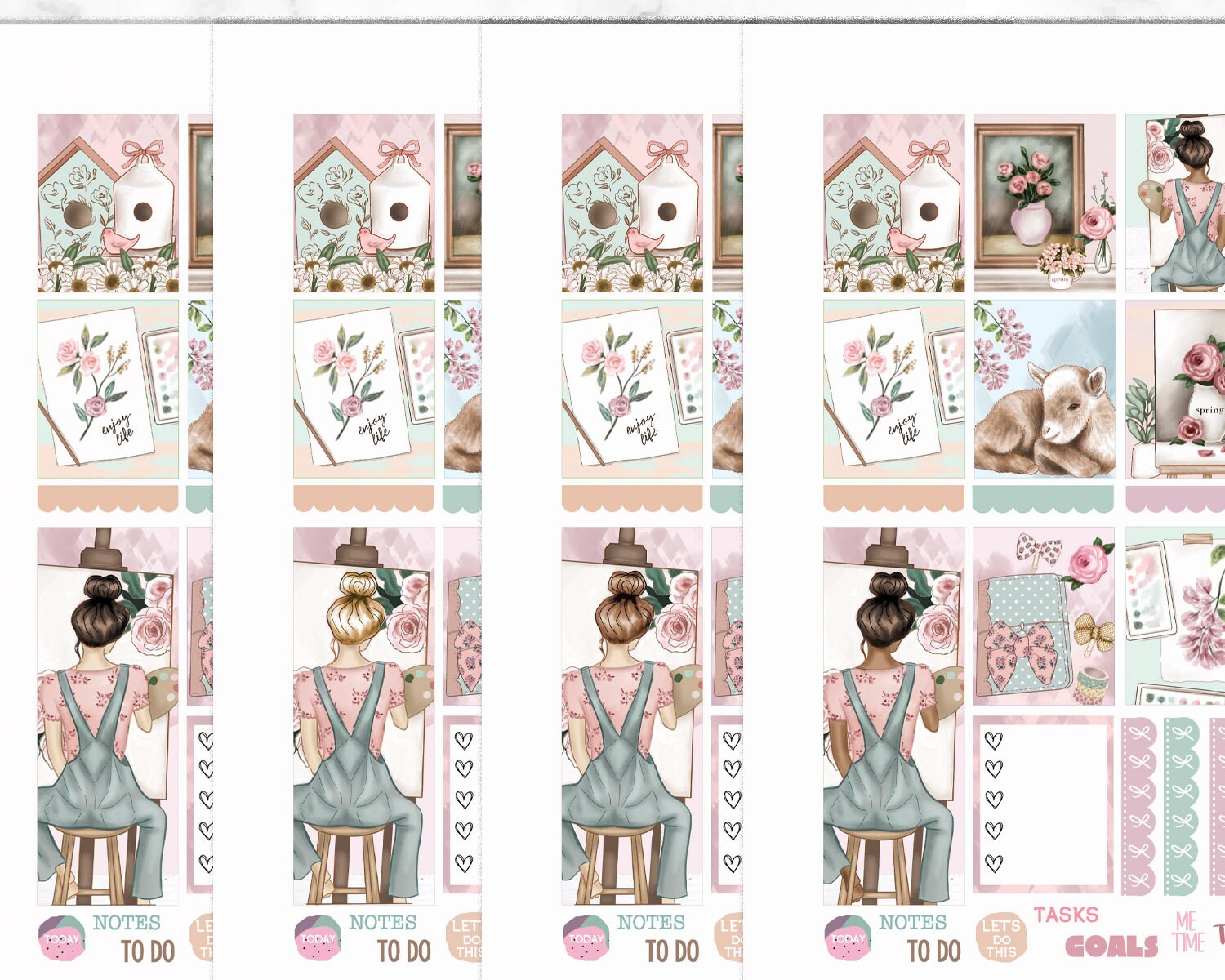 Printable Planner Stickers English Farm Floral Weekly - Etsy