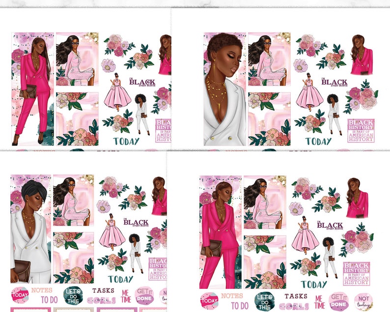 BLACK HISTORY Month Printable Weekly Planner Kit, Black Girl Magic ...