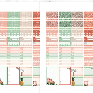 Retro Summer Happy Planner Printable Stickers, Pool Party, Sea Vacation ...