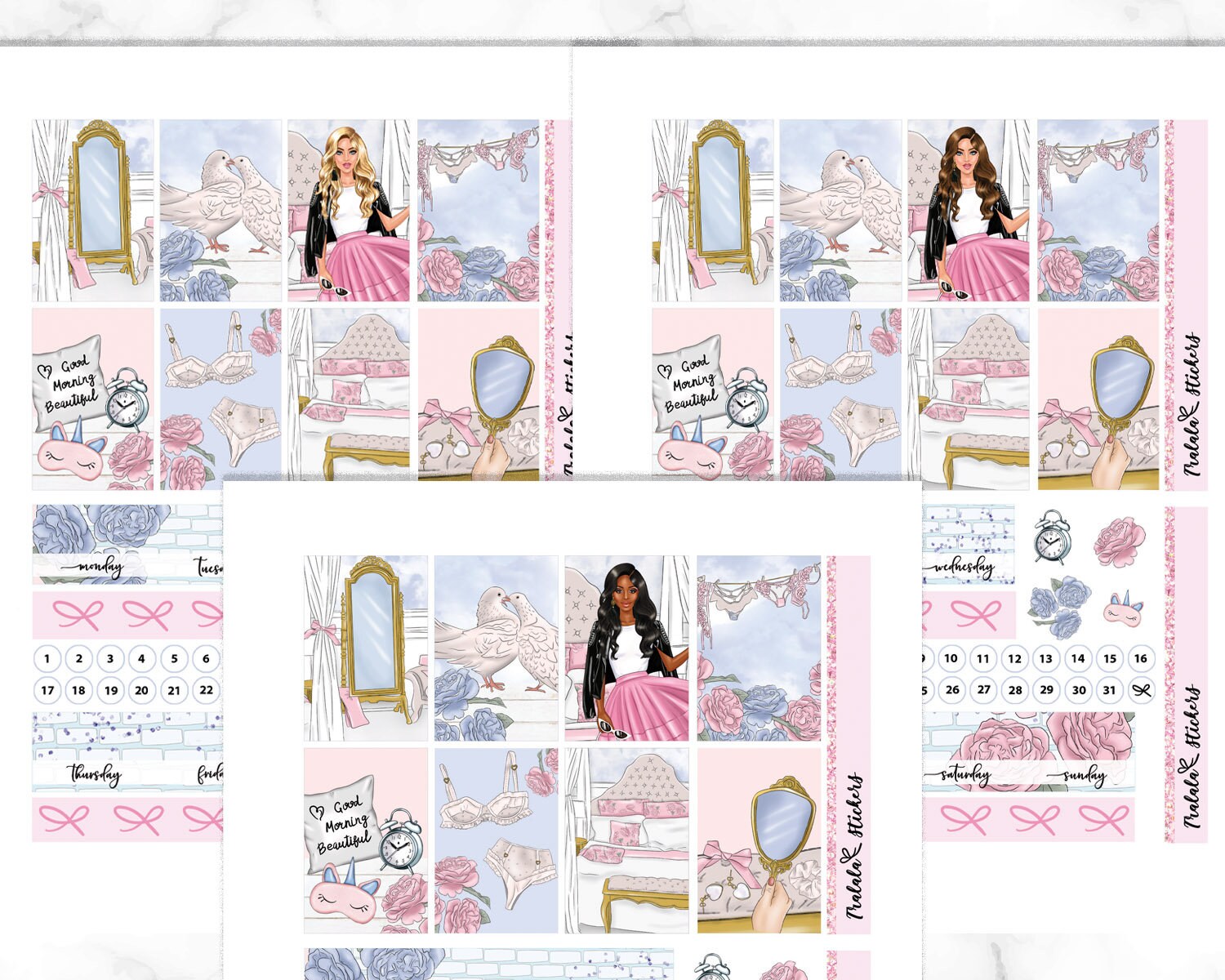 Girly Printable Planner Stickers, Happy Planner Stickers Printable ...