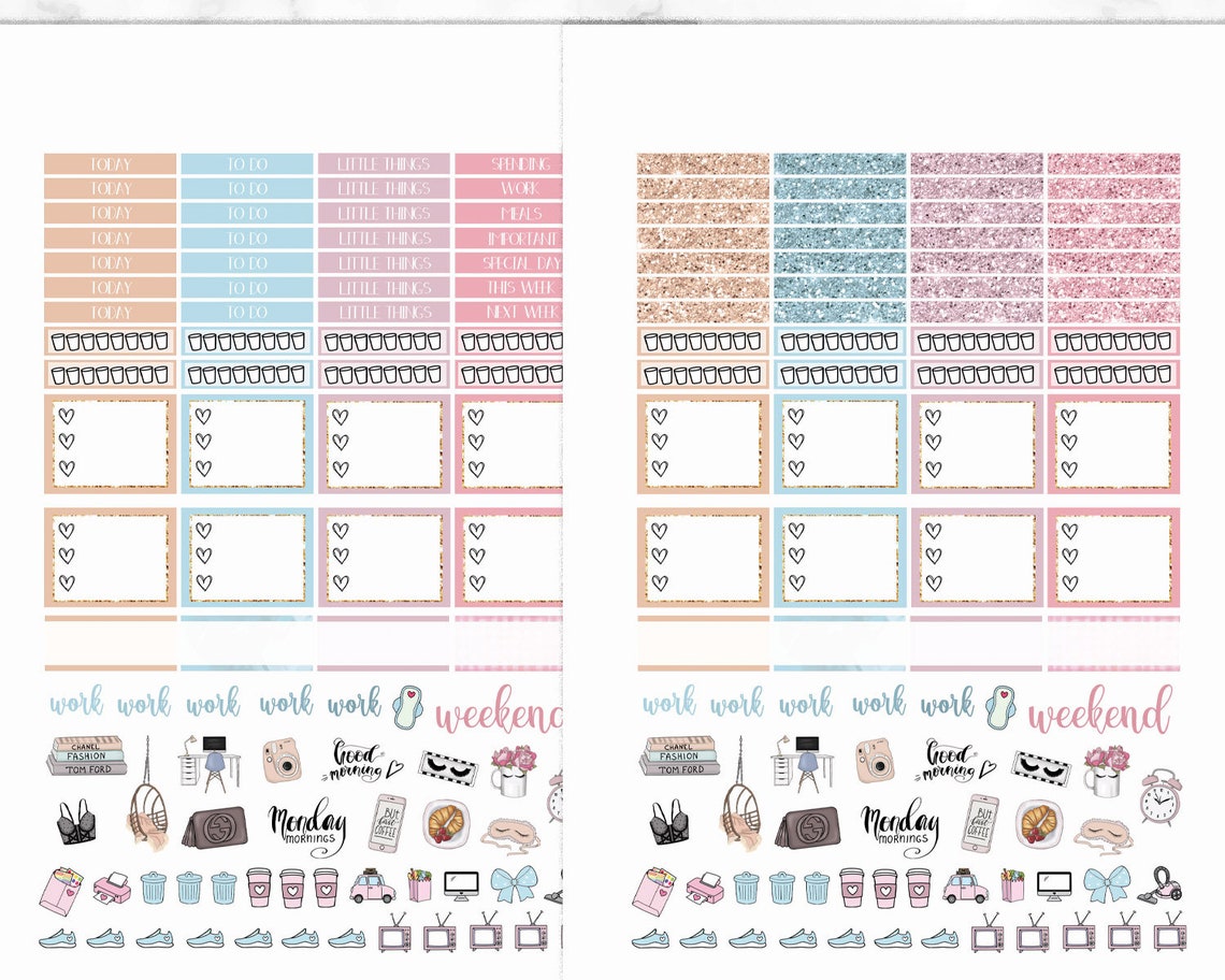 I'm Very Busy Printable Planner Sticker Kits, MAMBI Set, Happy Planner ...