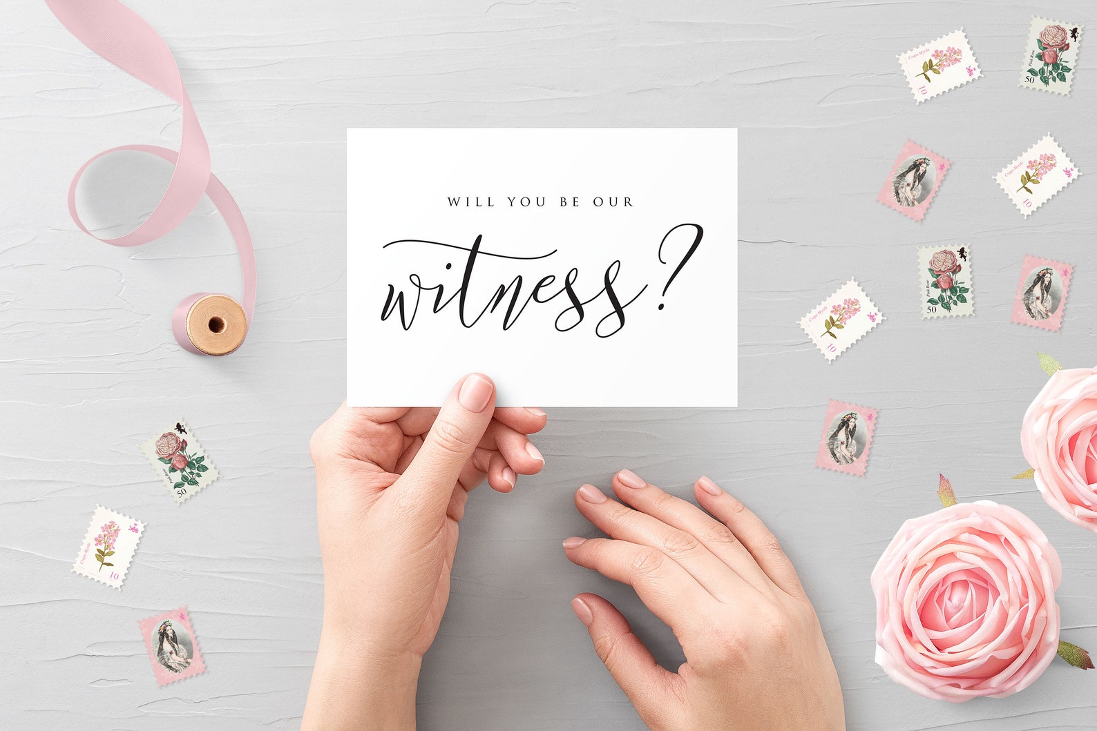 Will You Be Our Witness Card Witness Wedding Card Ring - Etsy UK