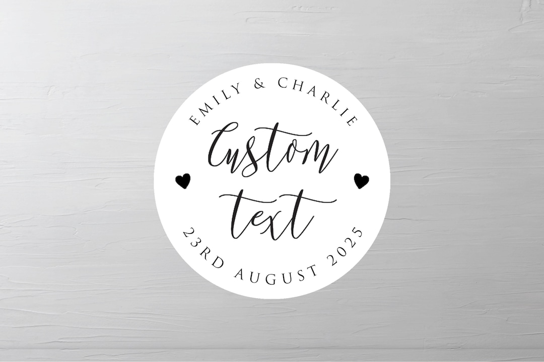 Custom Personalised Stickers, Custom Wedding Favour Labels, Wedding ...
