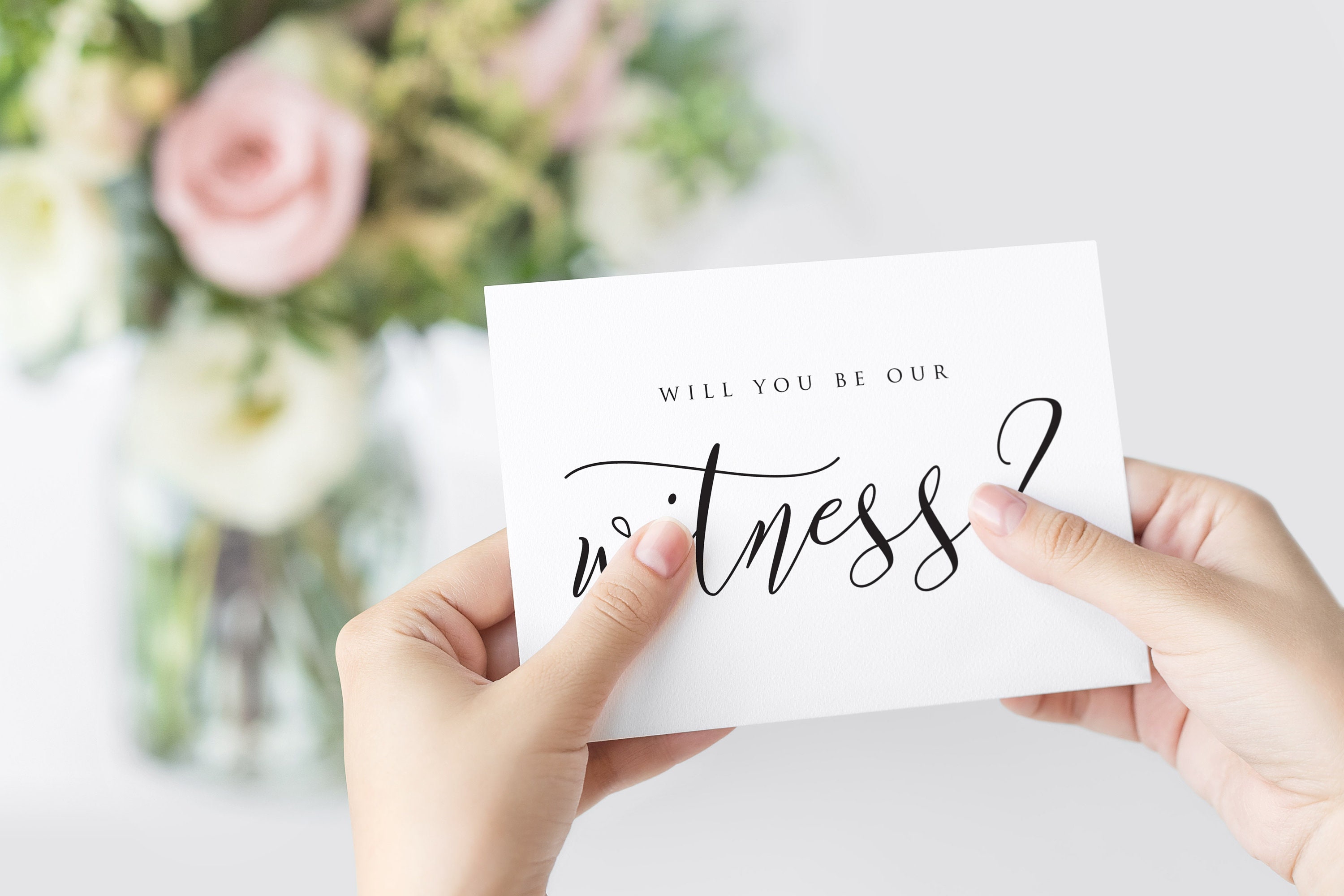 Will You Be Our Witness Card Witness Wedding Card Ring - Etsy UK