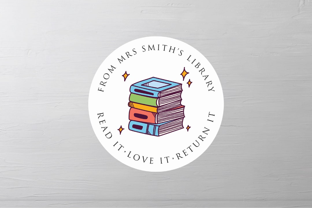 From Your Library Stickers, Book Stickers, Labels for Books, Teacher ...