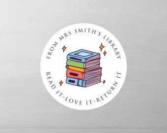 Library Book Stickers - Etsy