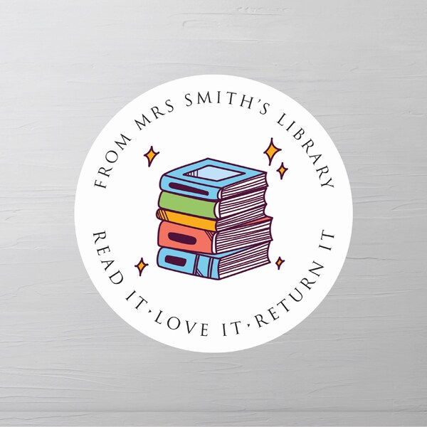 From the Library of Stickers - Etsy