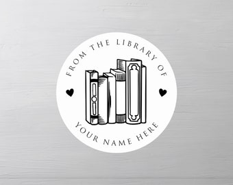 From the Library of Stickers - Etsy