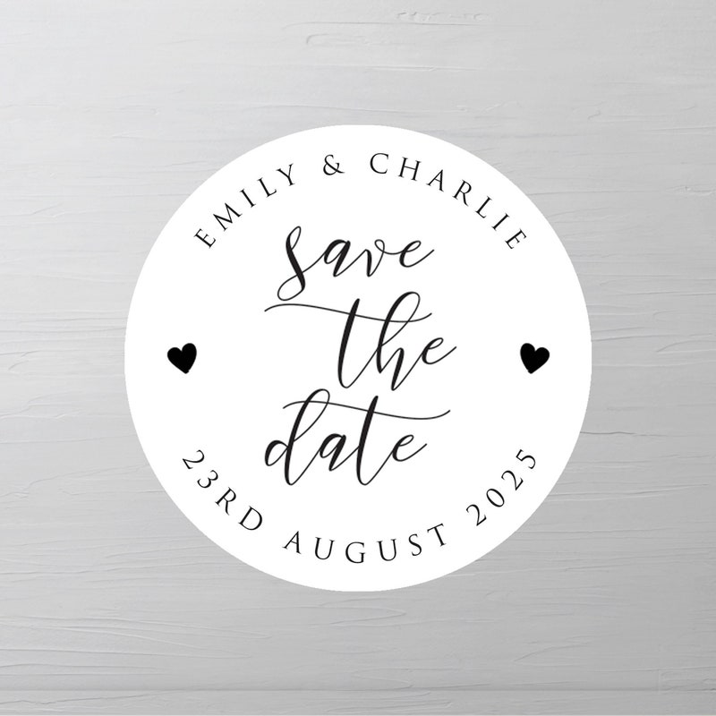 Save the Date Label - Etsy