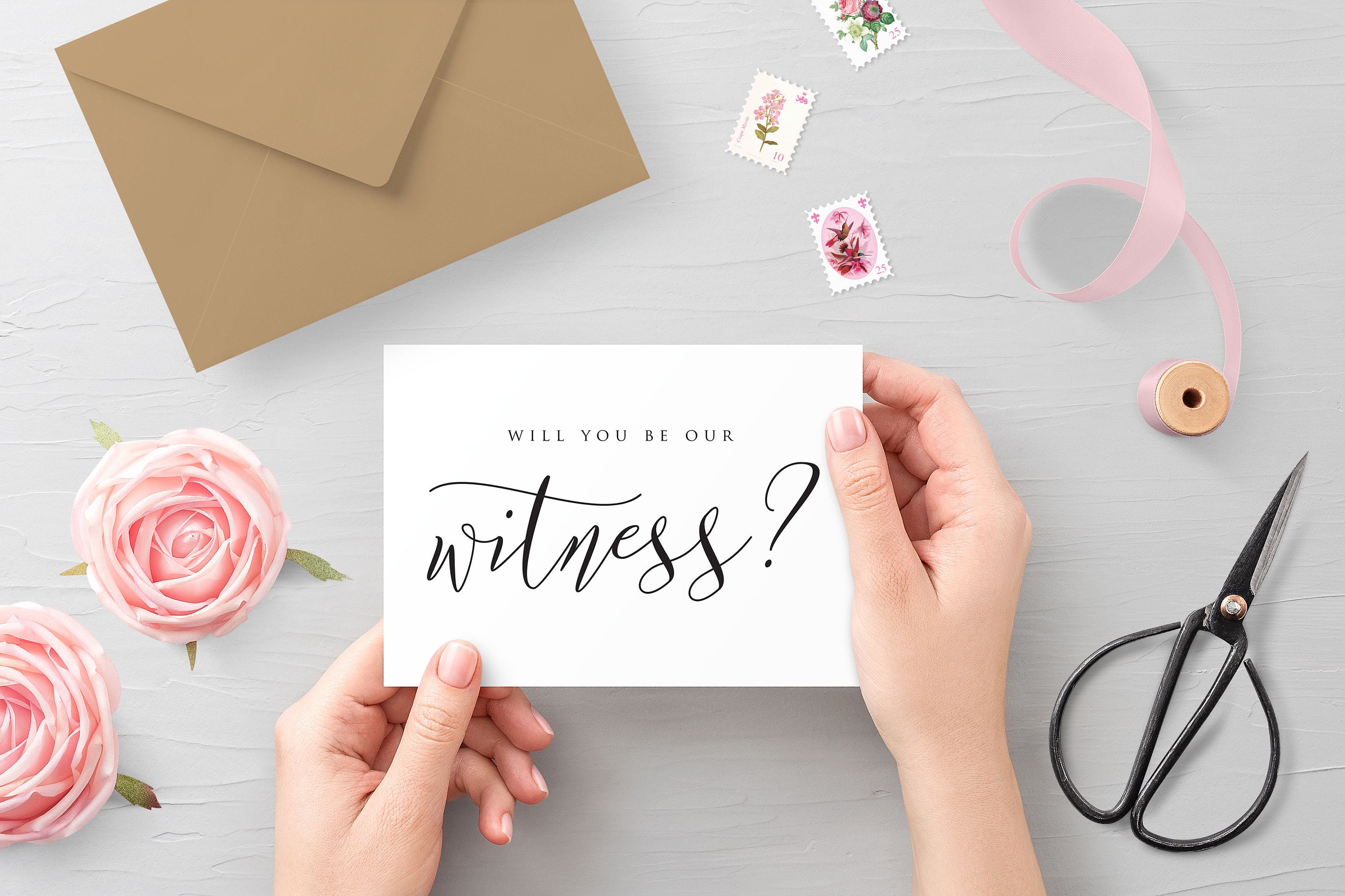 Will You Be Our Witness Card Witness Wedding Card Ring - Etsy