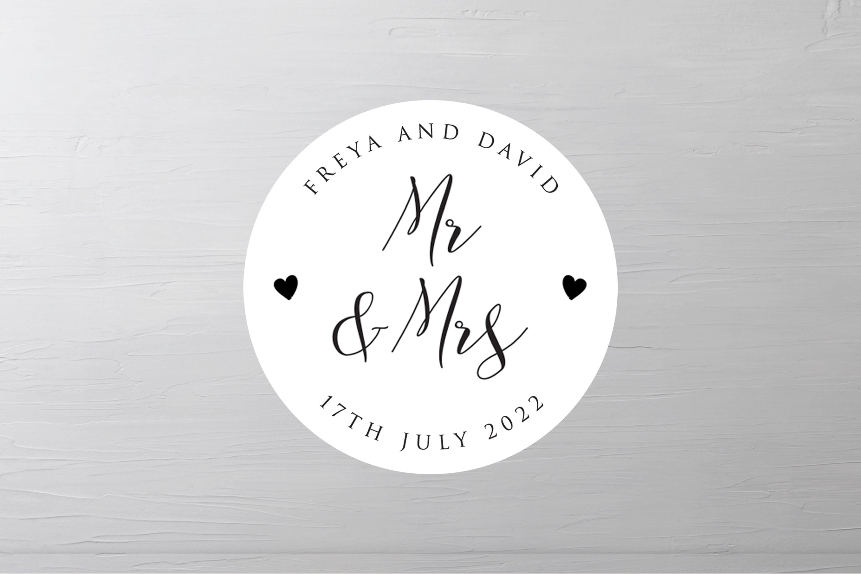 Mr & Mrs Personalised Stickers Custom Wedding Favour Labels | Etsy