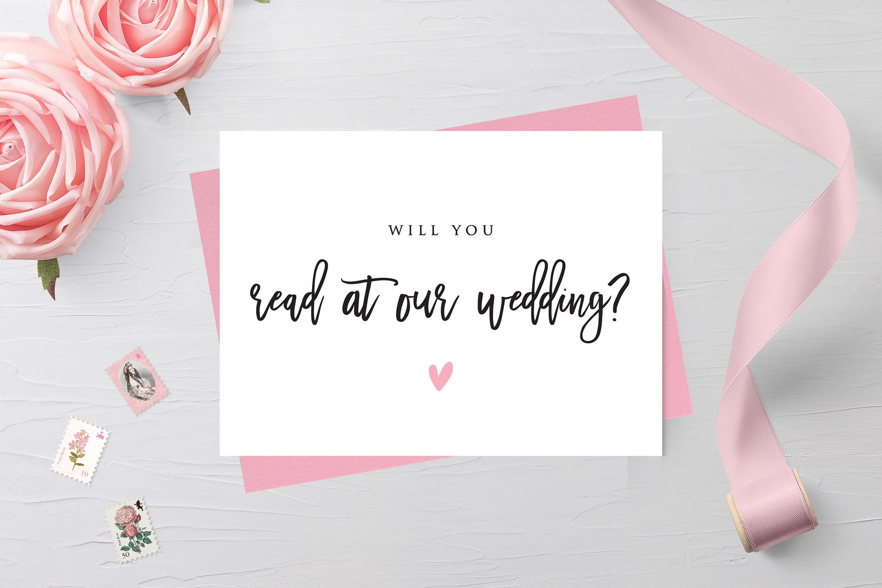 Will You Read at Our Wedding Card Reader Wedding Card Will - Etsy