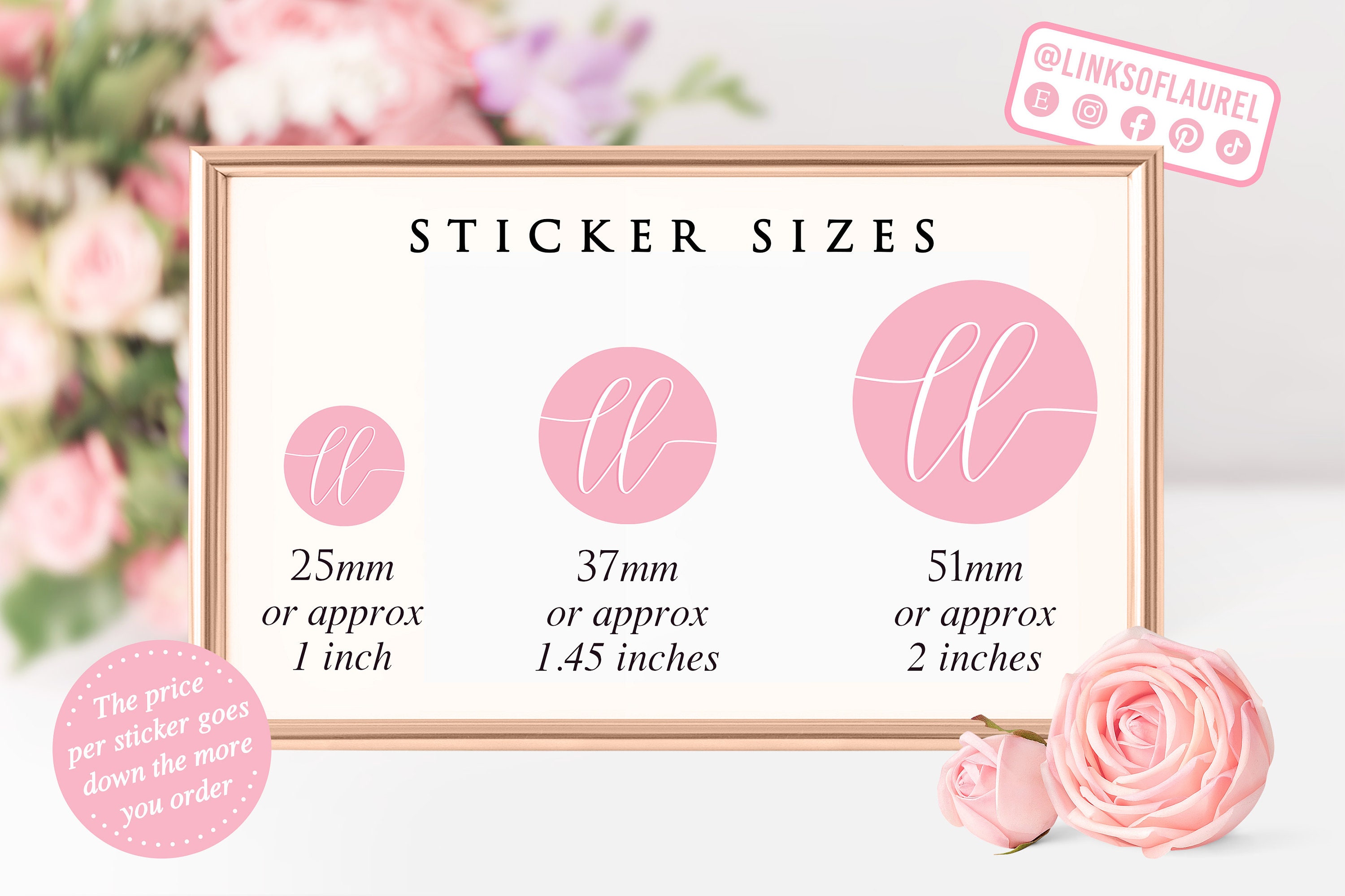 Red Rose Gold Frame Personalised Stickers Wedding Labels - Etsy