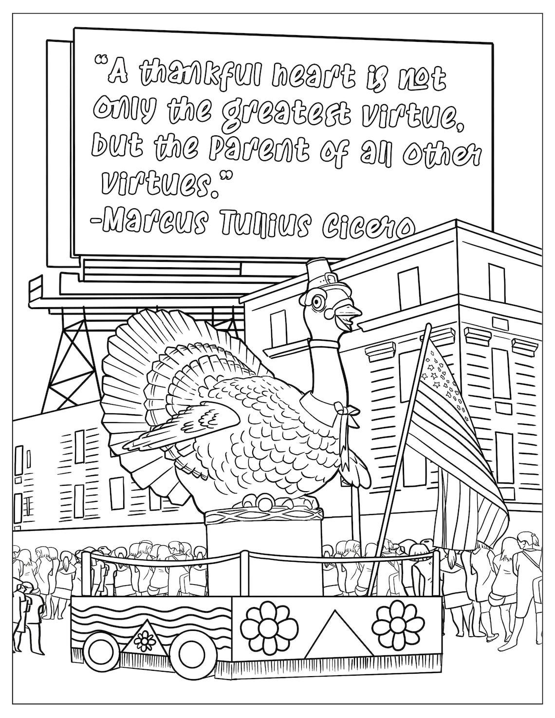 Thanksgiving Parade, Coloring Pages for Adults, 20 Printable Coloring ...