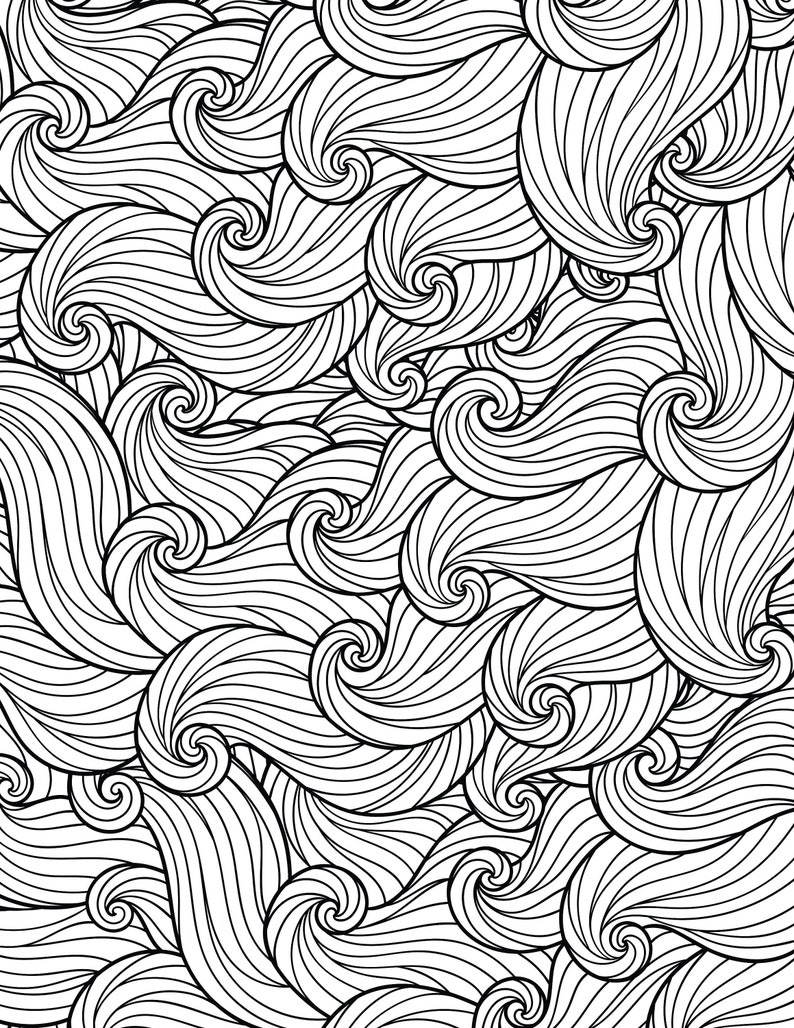 Twist, Pages for Adults, 3 Printable Coloring Pages, Instant Download ...