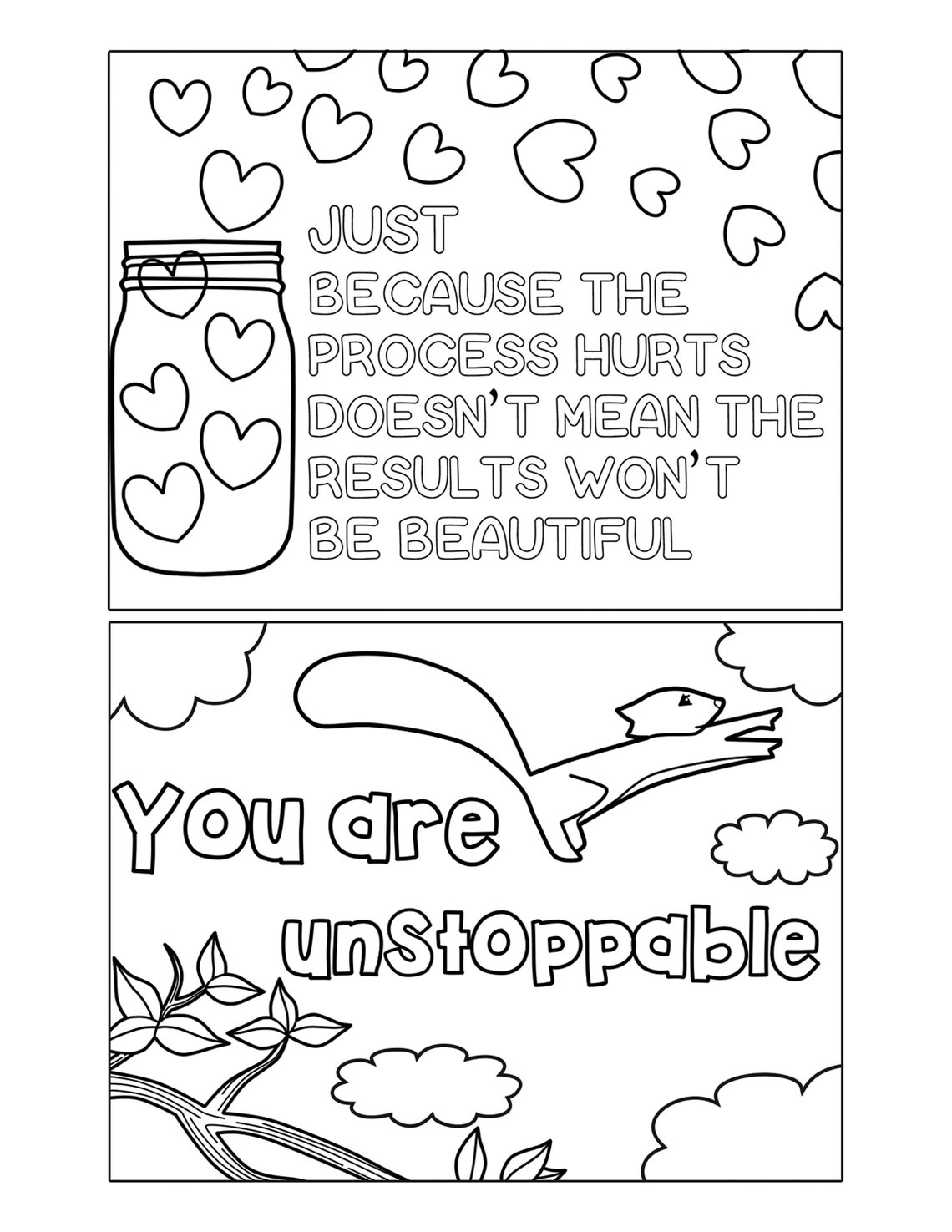 20 Charming Postcards, Coloring for Adults, 20 Printable Postcards ...