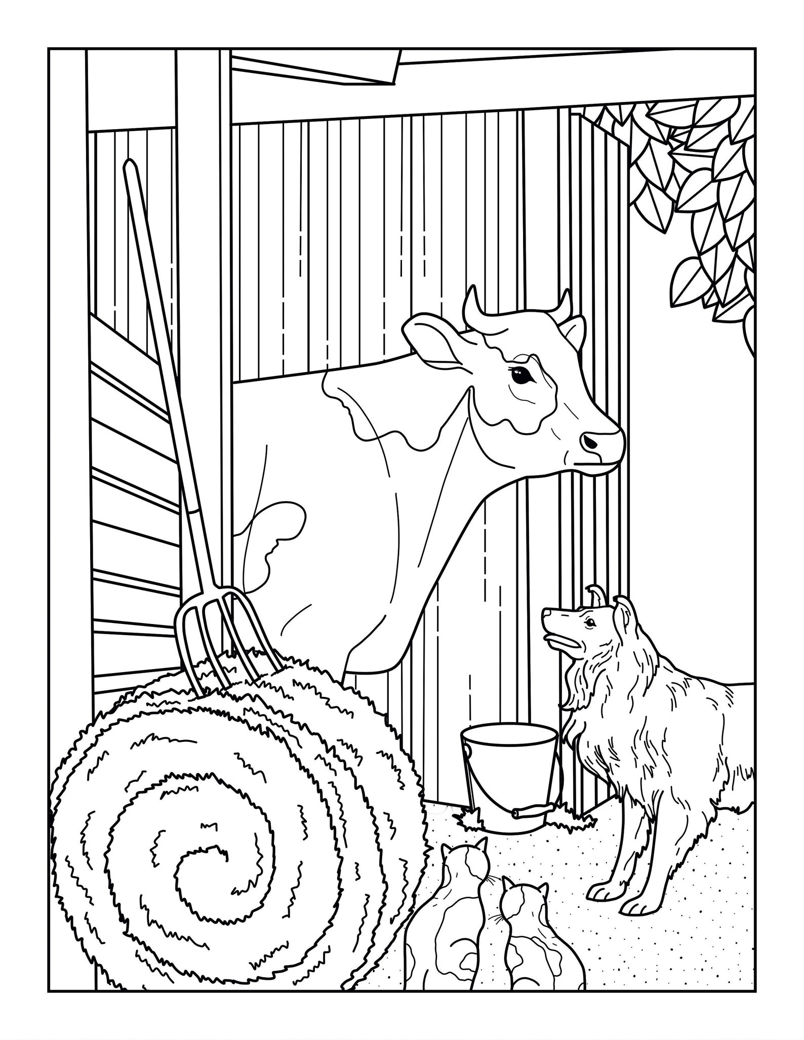 On the Farm-part I, Coloring Pages for Adults, 22 Printable Coloring ...