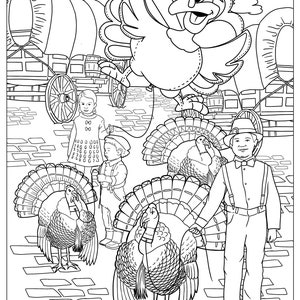 Thanksgiving Parade, Coloring Pages for Adults, 20 Printable Coloring ...