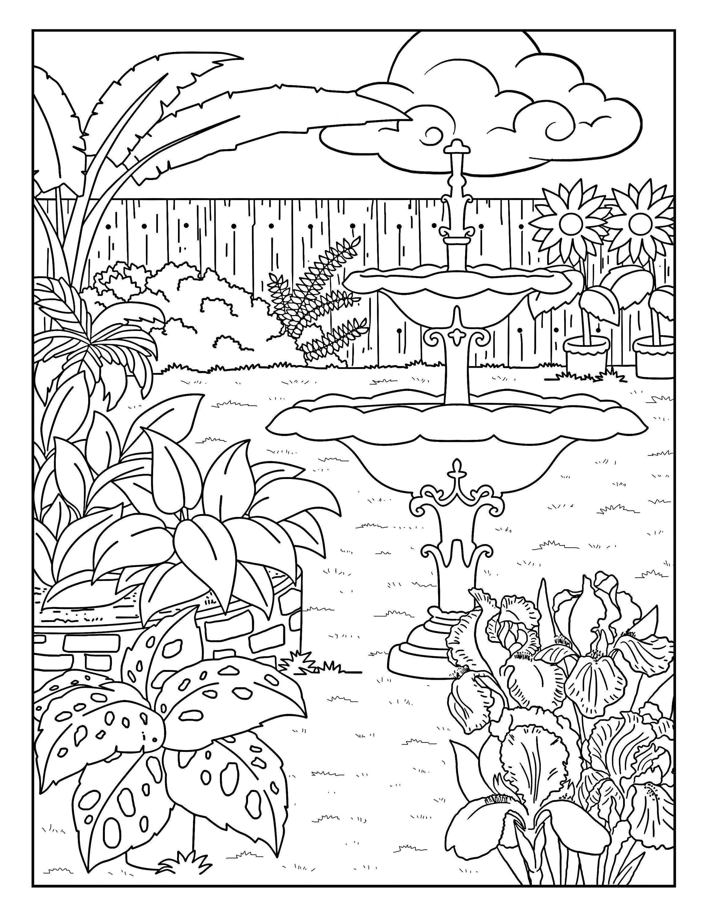 My Garden Coloring Pages Printable