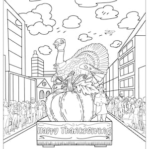 Thanksgiving Parade, Coloring Pages for Adults, 20 Printable Coloring ...