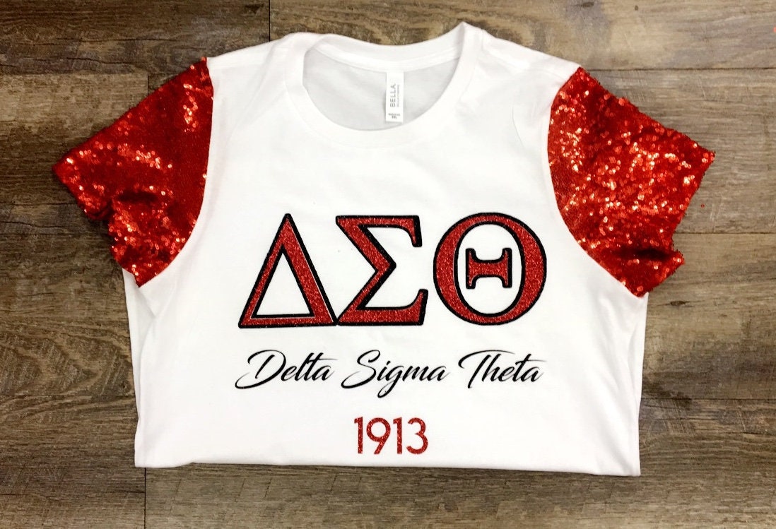 Delta Sigma Theta Sequin Sleeve Shirt - Etsy