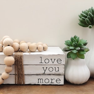 Stacked Books | Custom Book Stack | Hand Painted | Tiered Tray Vignette ...