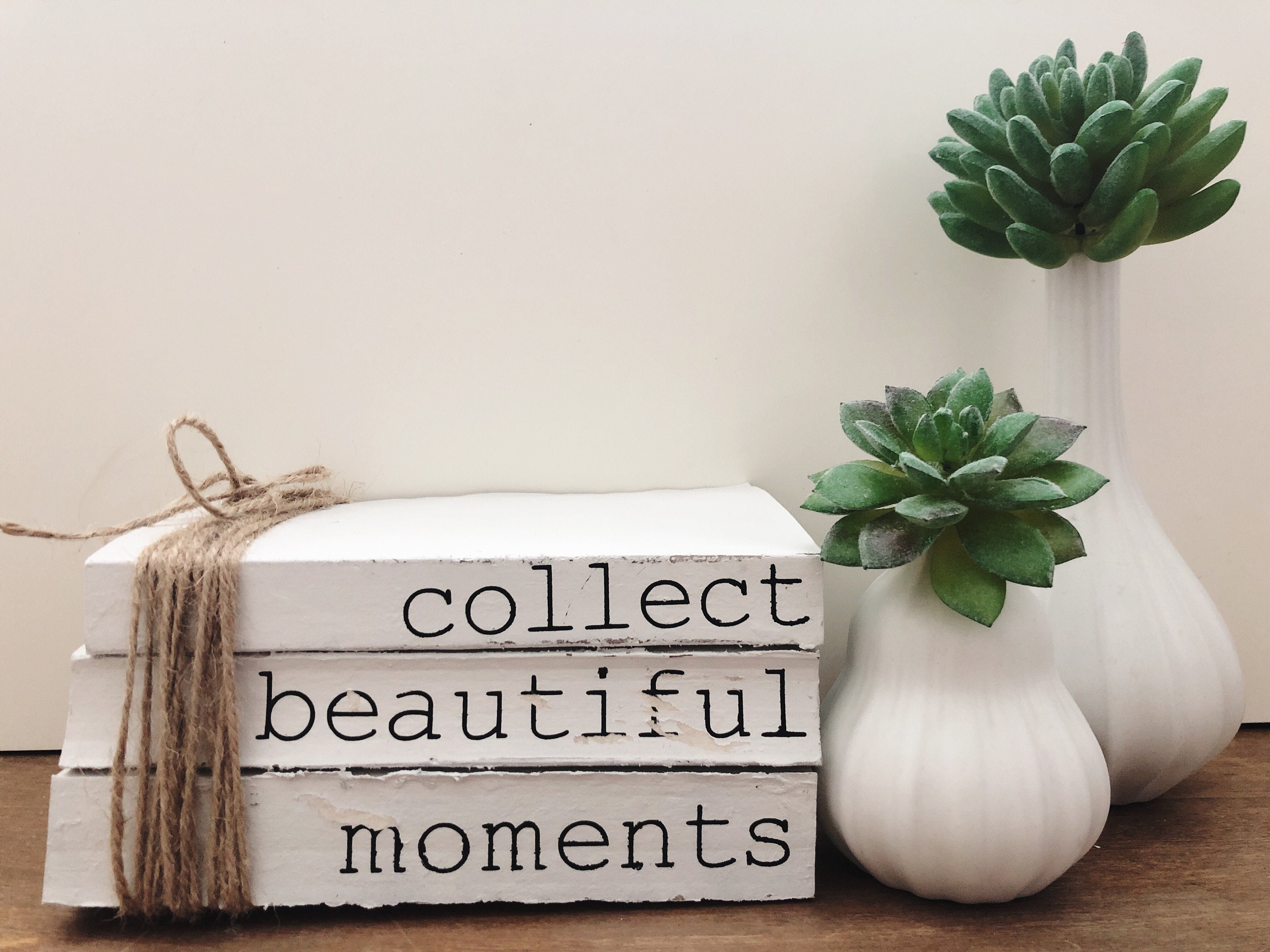 Stacked Books Book Art Stamped Book Stack Custom Books - Etsy