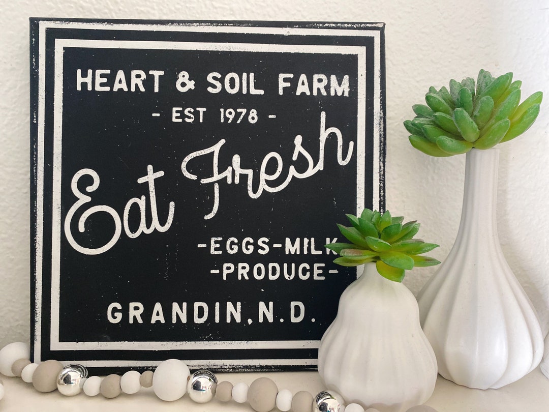 Personalized Eat Sign | Fresh Modern Farmhouse | Rustic Industrial ...