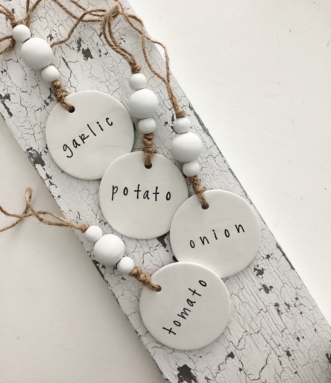 Minimal Modern Kitchen "labels" | Custom Clay Name Tags | Rustic Modern ...